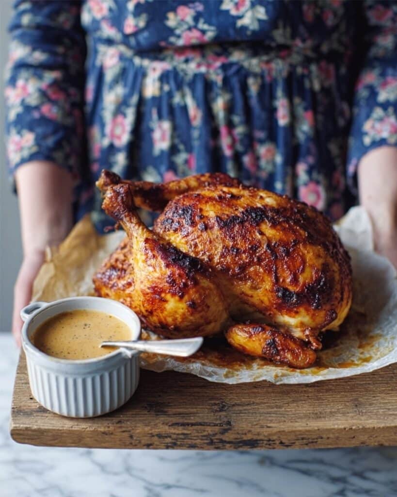 Tandoori Roast Chicken with Coconut Yogurt Sauce | Flavorful Indian Dish