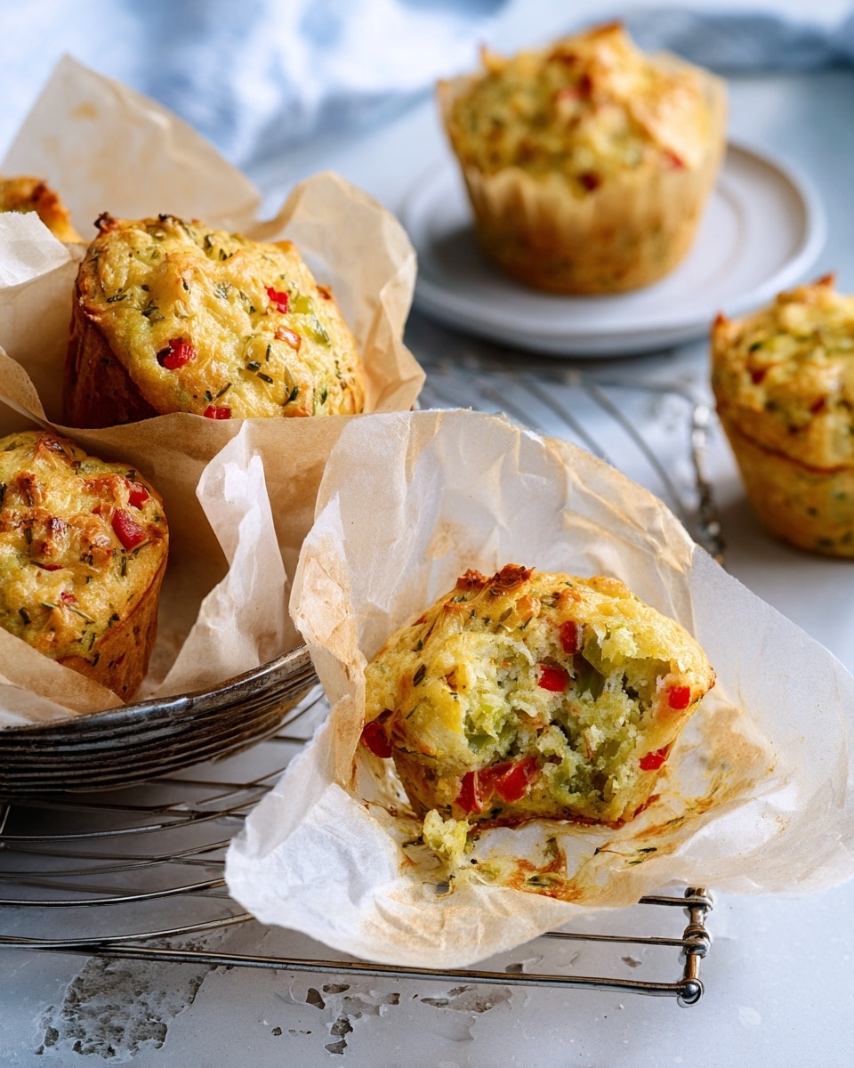 Savory Courgette, Red Pepper & Parmesan Muffins Recipe