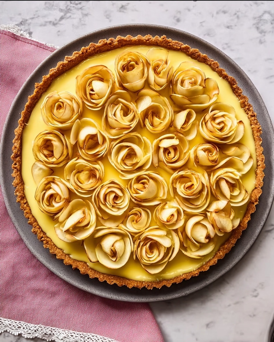 Apple & Custard Rose Tart: Elegant Fruit Dessert Recipe