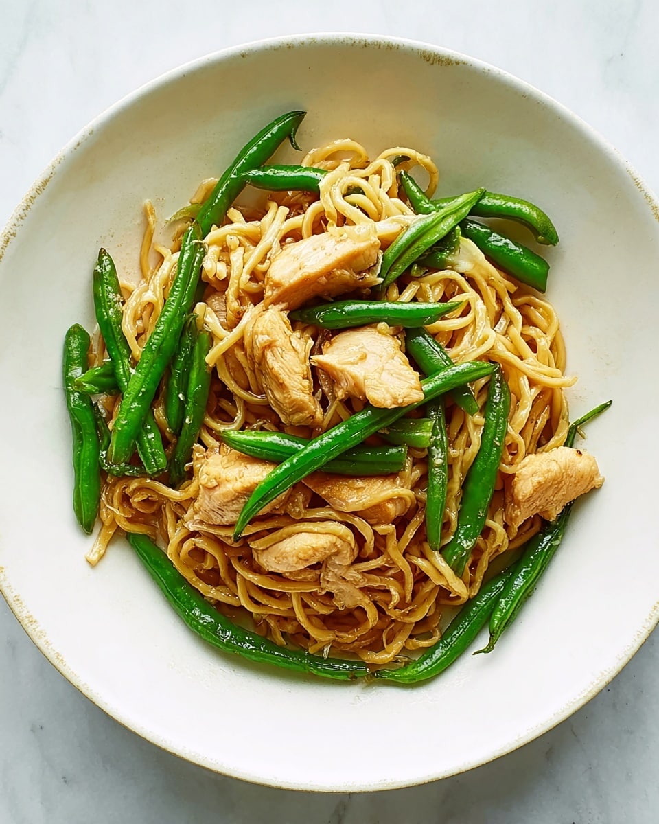 Ginger Chicken & Green Bean Noodles – Flavorful Stir-Fry