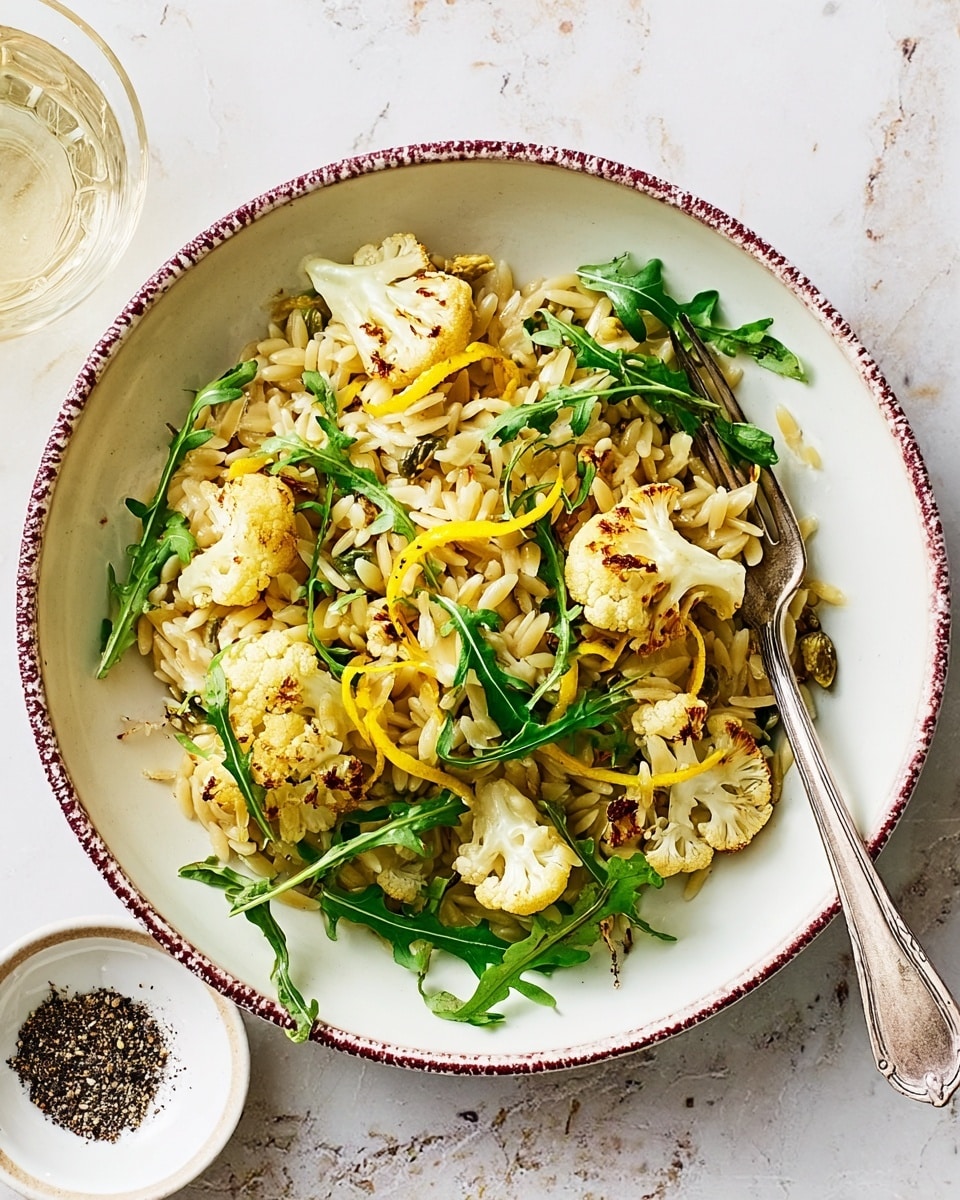 Charred Cauliflower, Lemon & Caper Orzo – Flavorful Vegetarian Meal