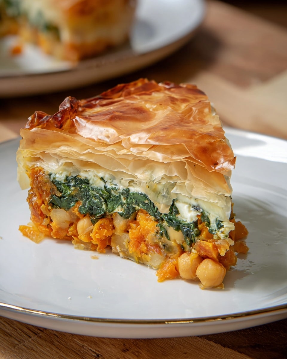 Butternut Squash & Spinach Filo Pie | Easy Vegetarian Recipe