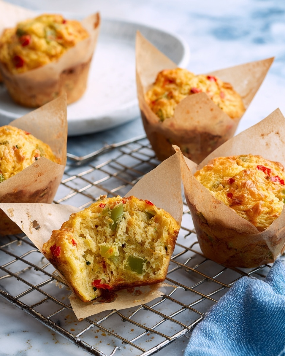Savory Courgette, Red Pepper & Parmesan Muffins Recipe