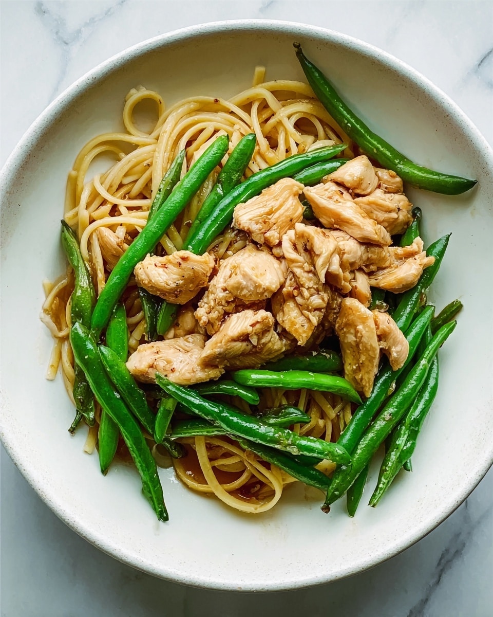 Ginger Chicken & Green Bean Noodles – Flavorful Stir-Fry