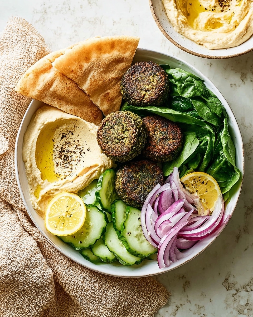 Spinach Falafel & Hummus Bowl – Delicious Plant-Based Meal